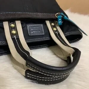 Coach | Bags | Coach Hampton Small Black Sateen Nylon Y2k Vintage Mini ...